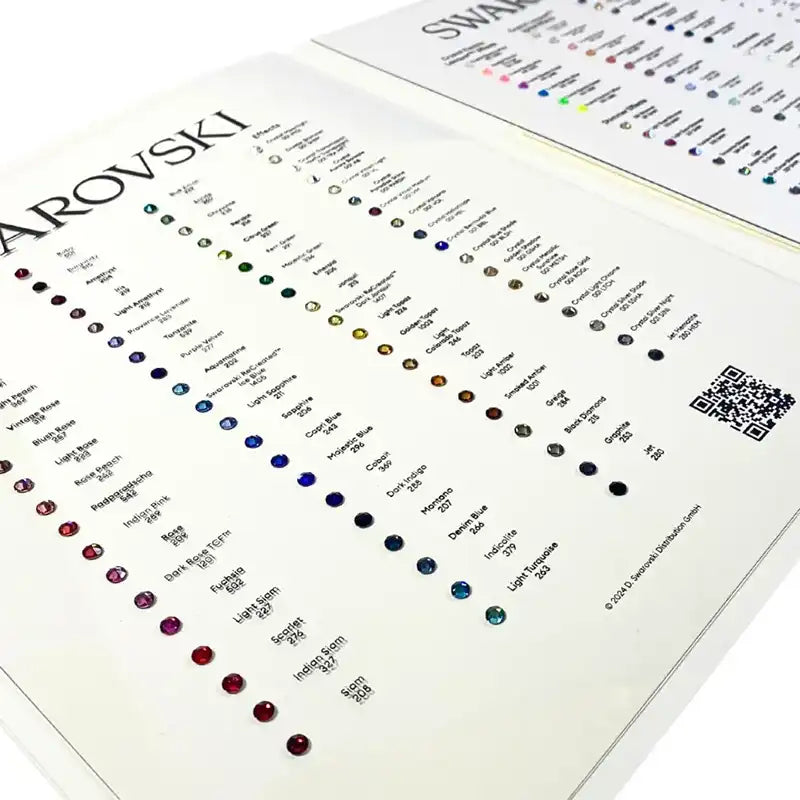 Crystal Colour Charts | Swarovski, Preciosa & Serinity