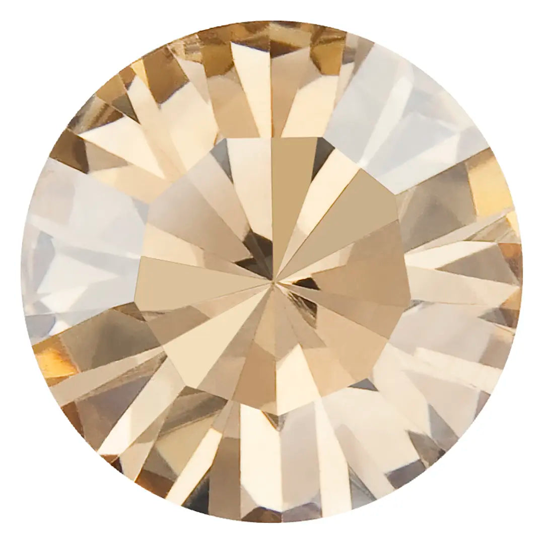 Preciosa Stones Round Crystal Golden Honey — Bluestreak Crystals
