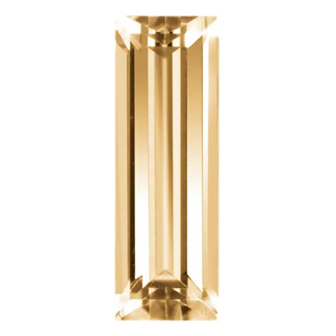 Preciosa Cubic Zirconia Baguette Step Champagne — Bluestreak Crystals