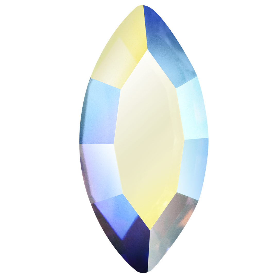 Preciosa Hotfix Crystals Navette Crystal AB — Bluestreak Crystals