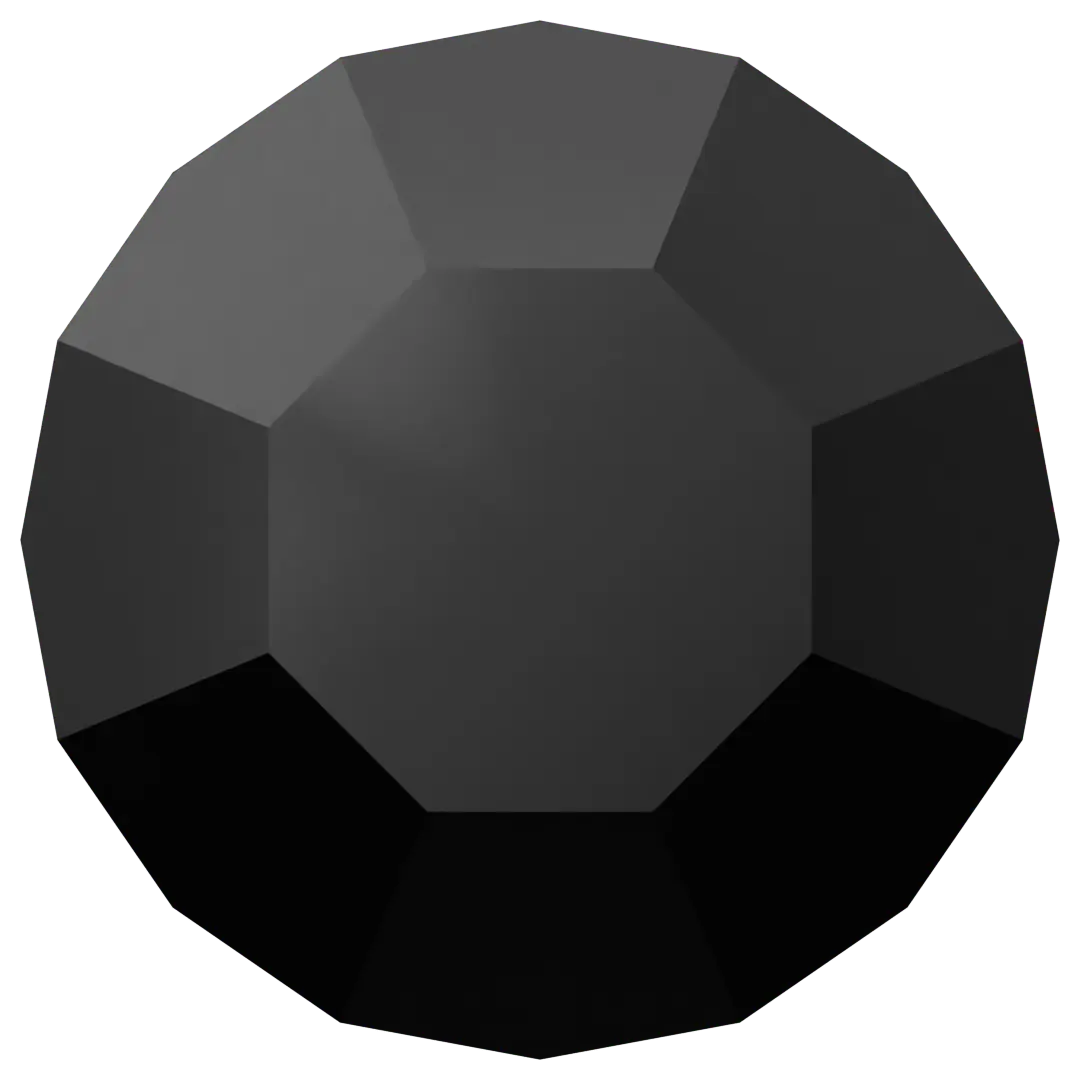 Serinity Round Stones Small Jet — Bluestreak Crystals