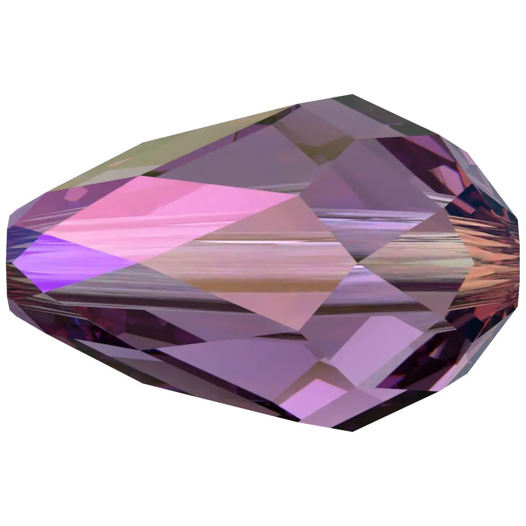 Serinity Crystal Beads Pear Amethyst Shimmer 2X — Bluestreak Crystals