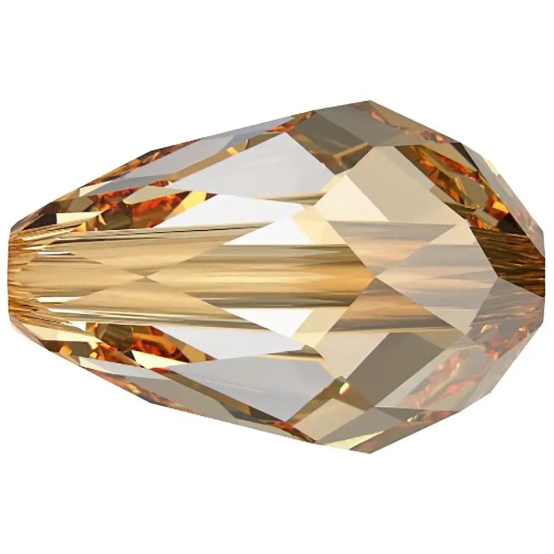 Swarovski Crystal Beads Pear Crystal Golden Shadow — Bluestreak Crystals