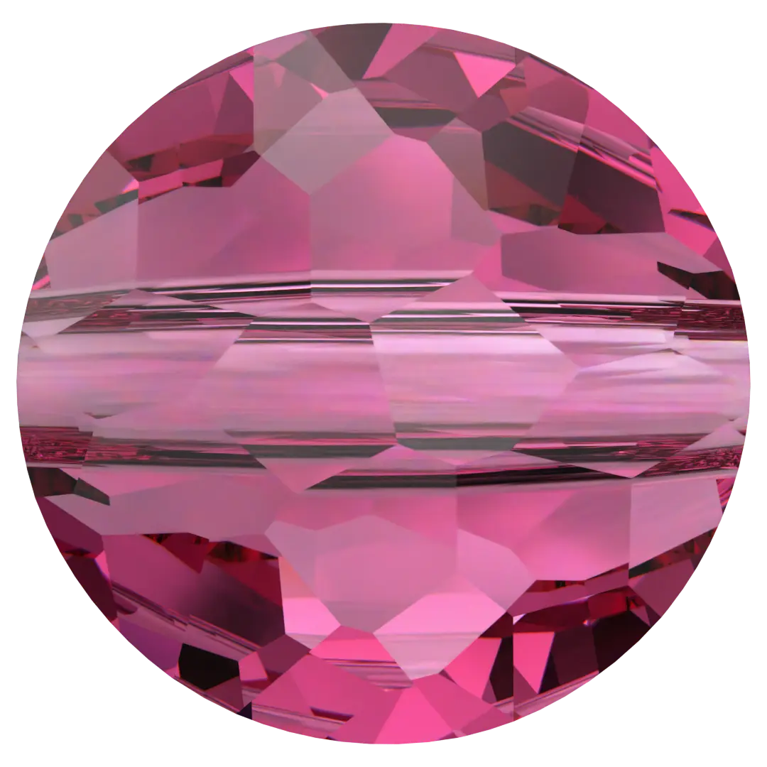Serinity Beads Thin Round Fuchsia — Bluestreak Crystals
