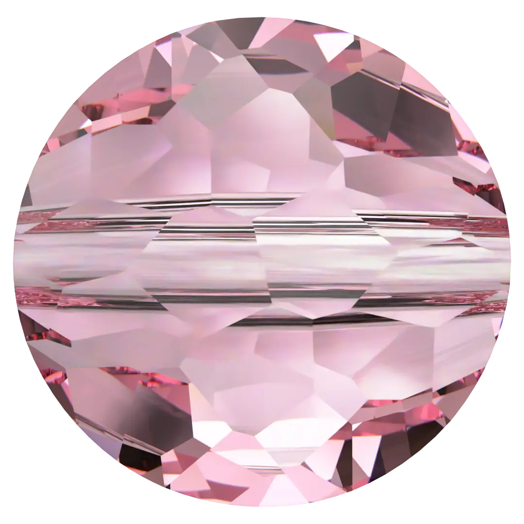 Serinity Beads Thin Round Light Rose — Bluestreak Crystals