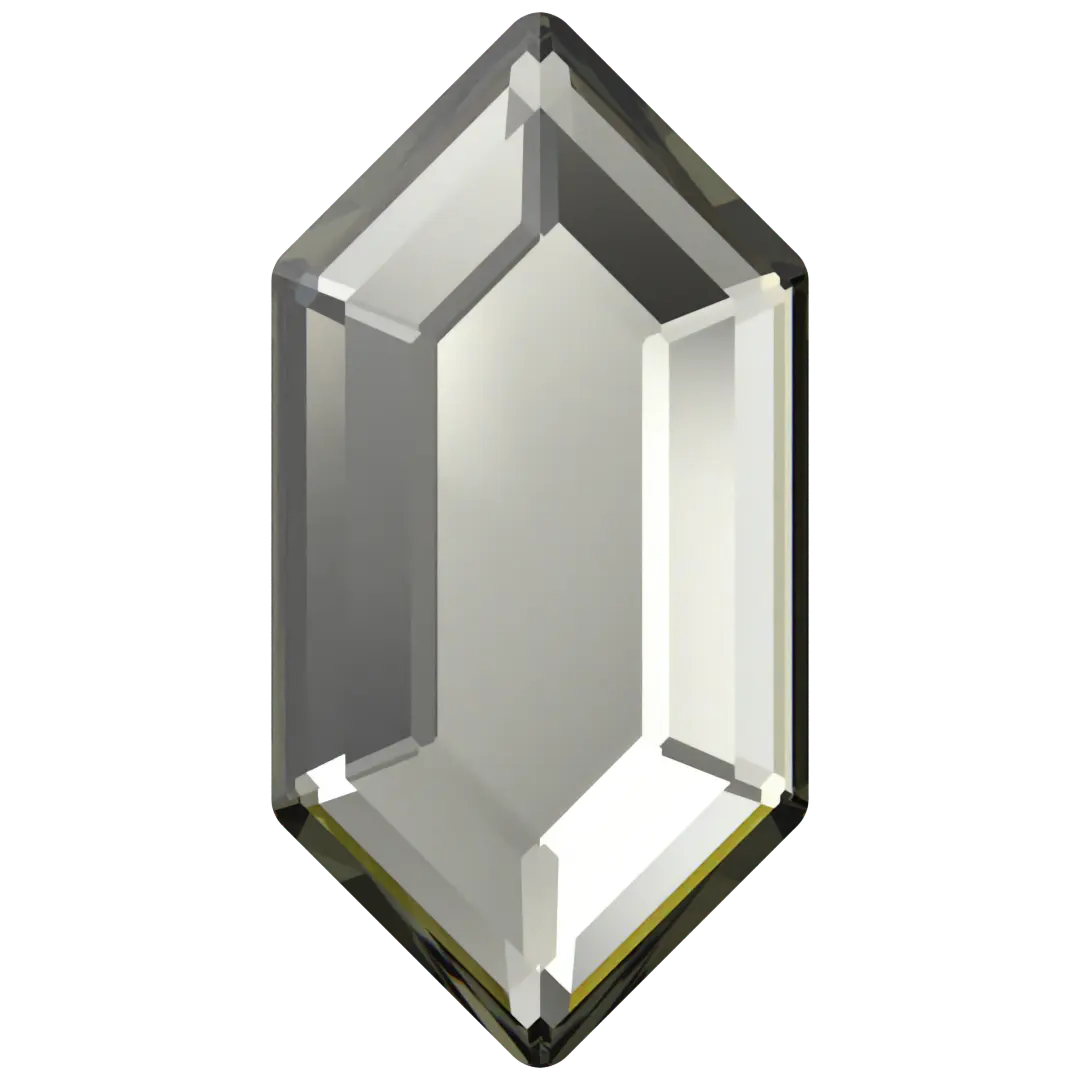 Swarovski Hotfix Crystals Elongated Hexagon Black Diamond — Bluestreak ...