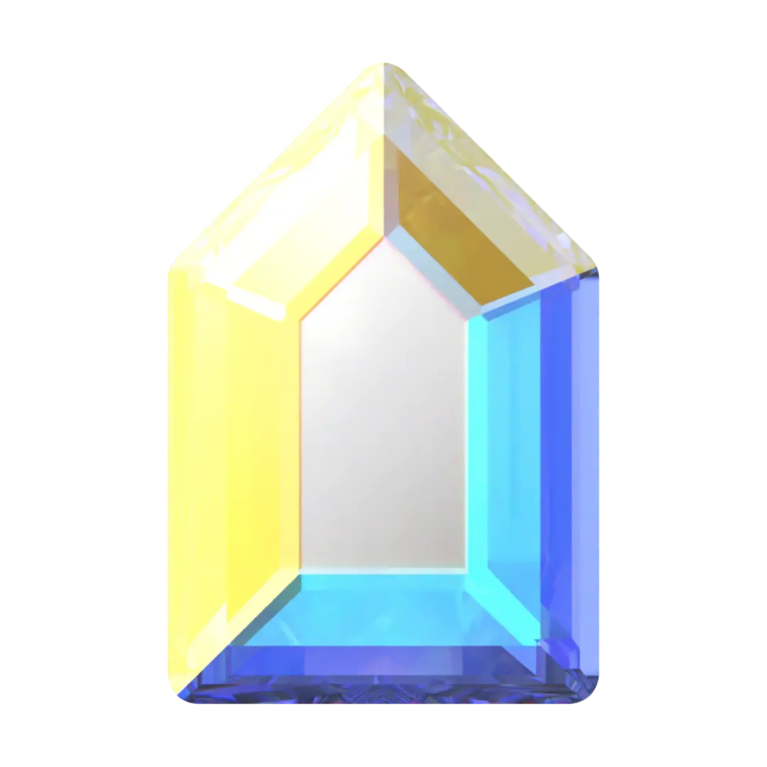 Swarovski Hotfix Crystals Elongated Pentagon Crystal AB — Bluestreak ...