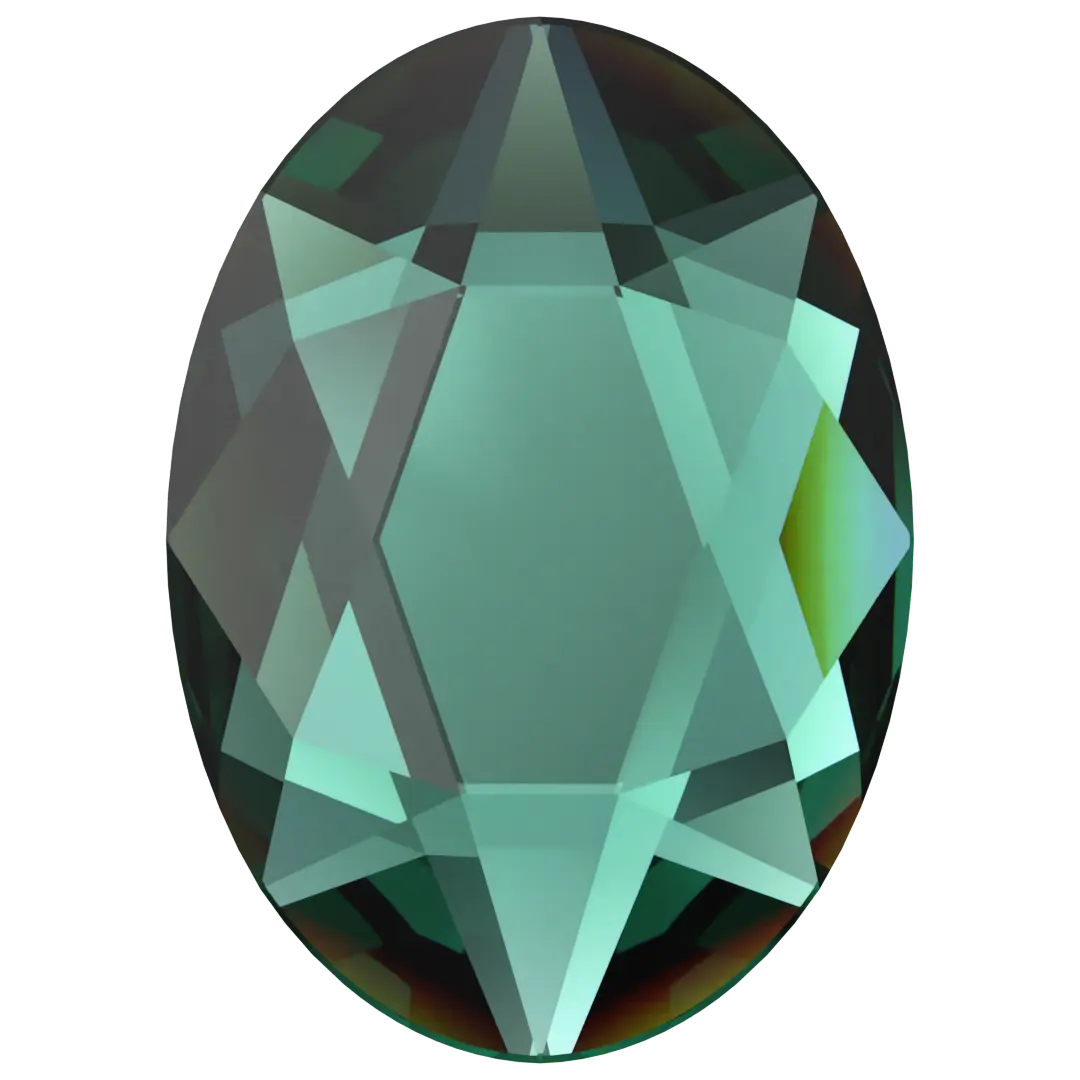 Swarovski Hotfix Crystals Oval Emerald — Bluestreak Crystals