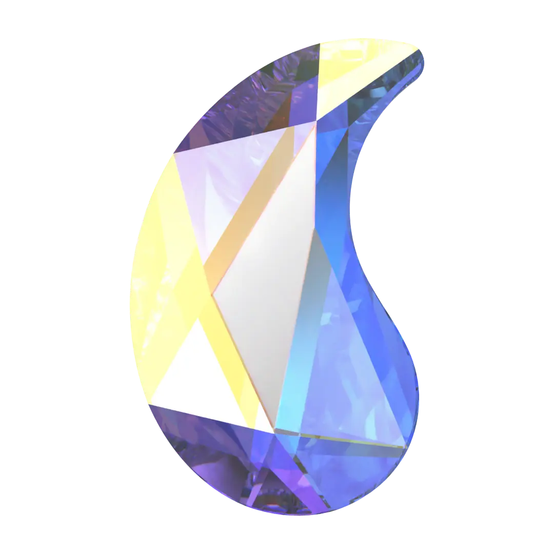 Serinity Hotfix Crystals Paisley X Crystal AB — Bluestreak Crystals
