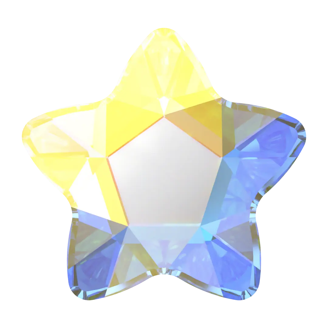 Swarovski Hotfix Crystals Star Flower Crystal AB — Bluestreak Crystals