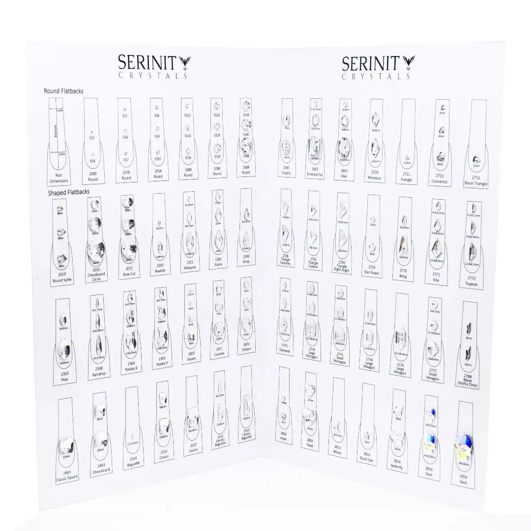 Serinity Rhinestones | Nail Art Chart — Bluestreak Crystals