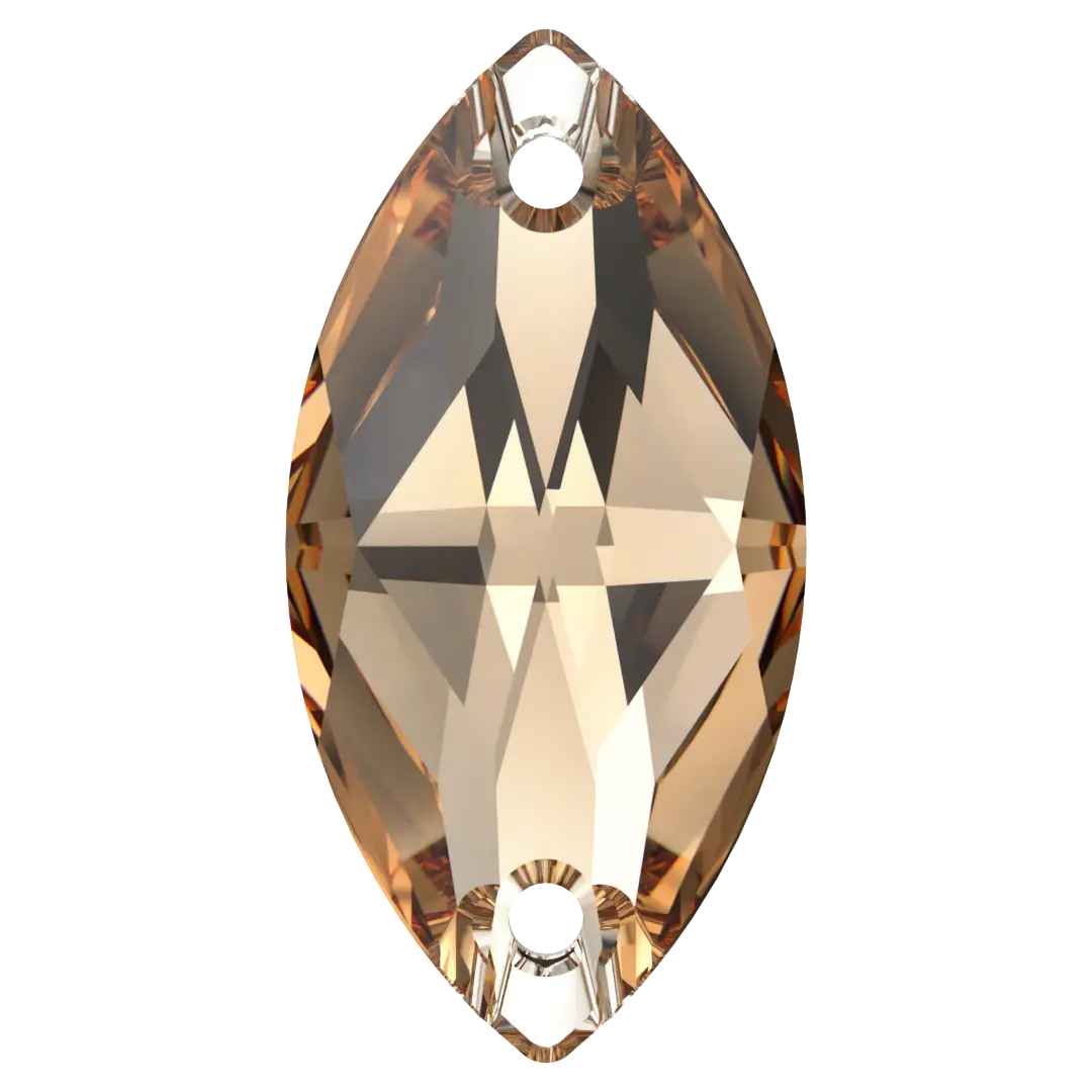 Swarovski Sew On Crystals Navette Light Colorado Topaz — Bluestreak ...
