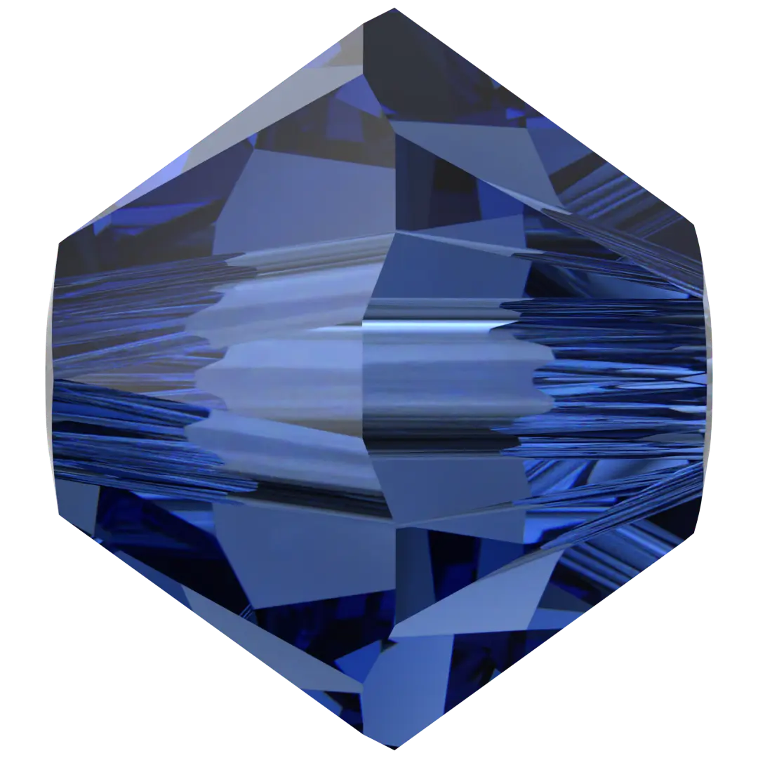Swarovski Crystal Beads Bicone Recreated Dark Sapphire – Bluestreak ...