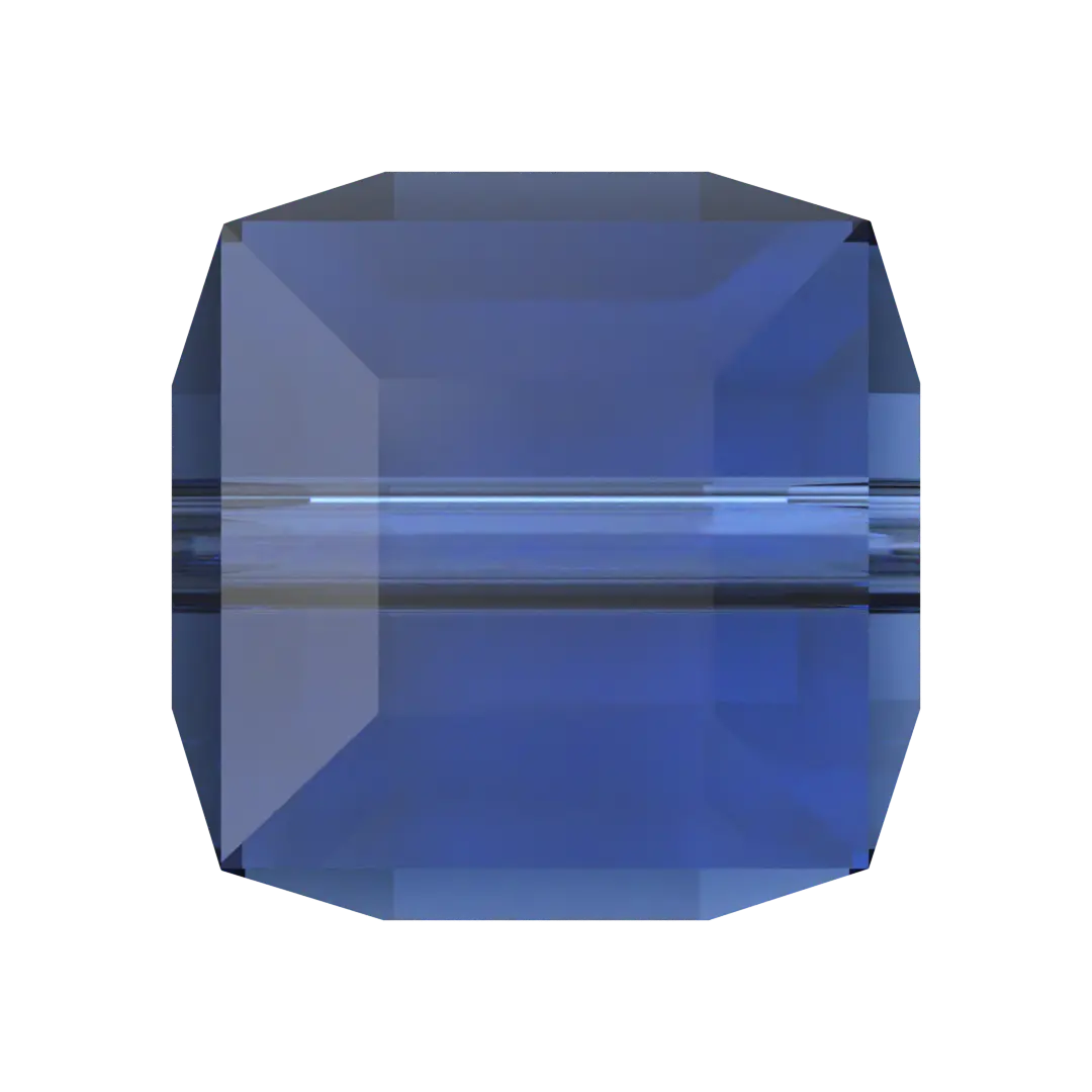 Swarovski Crystal Beads Cube Recreated Dark Sapphire – Bluestreak Crystals