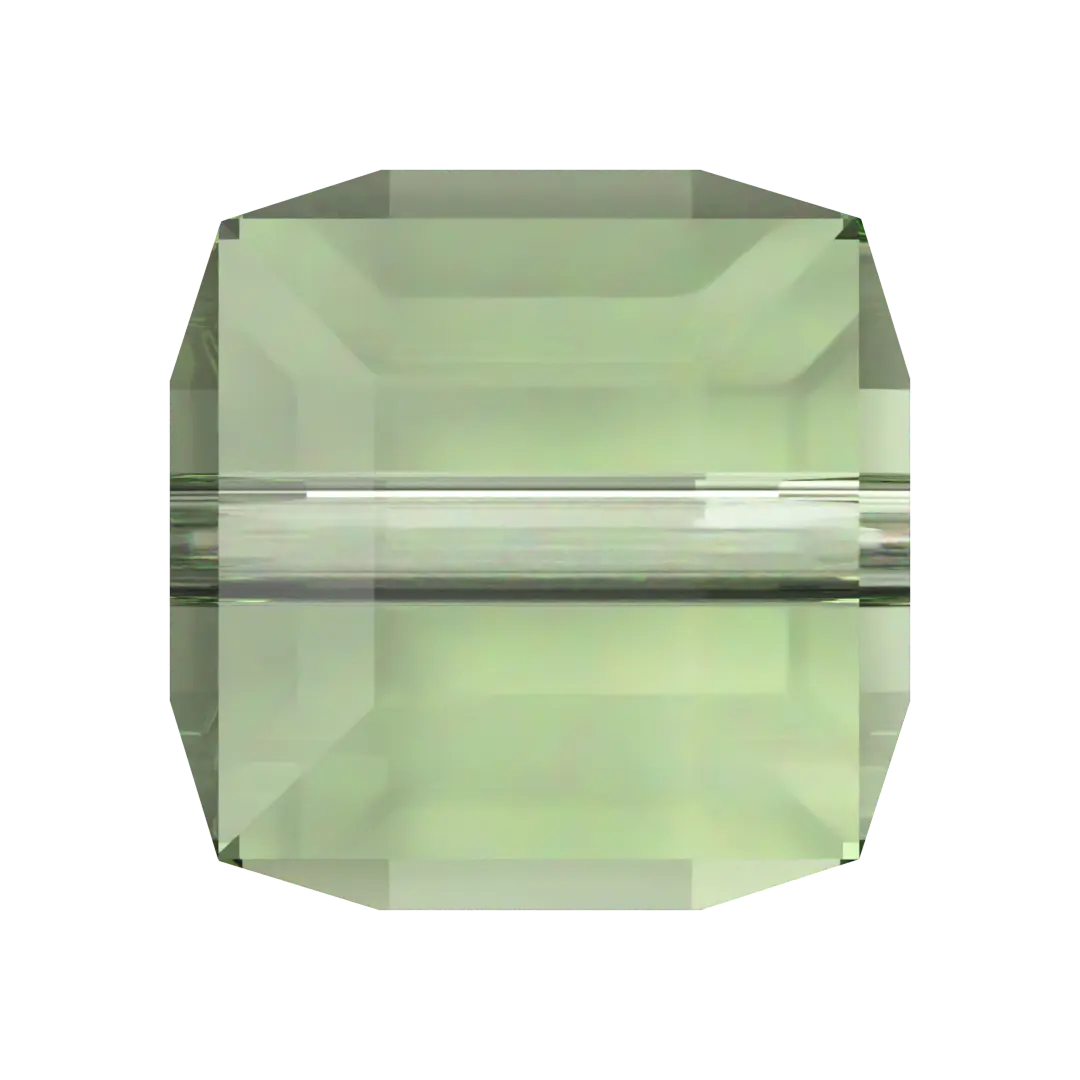 Swarovski Crystal Beads Cube Recreated Peridot – Bluestreak Crystals