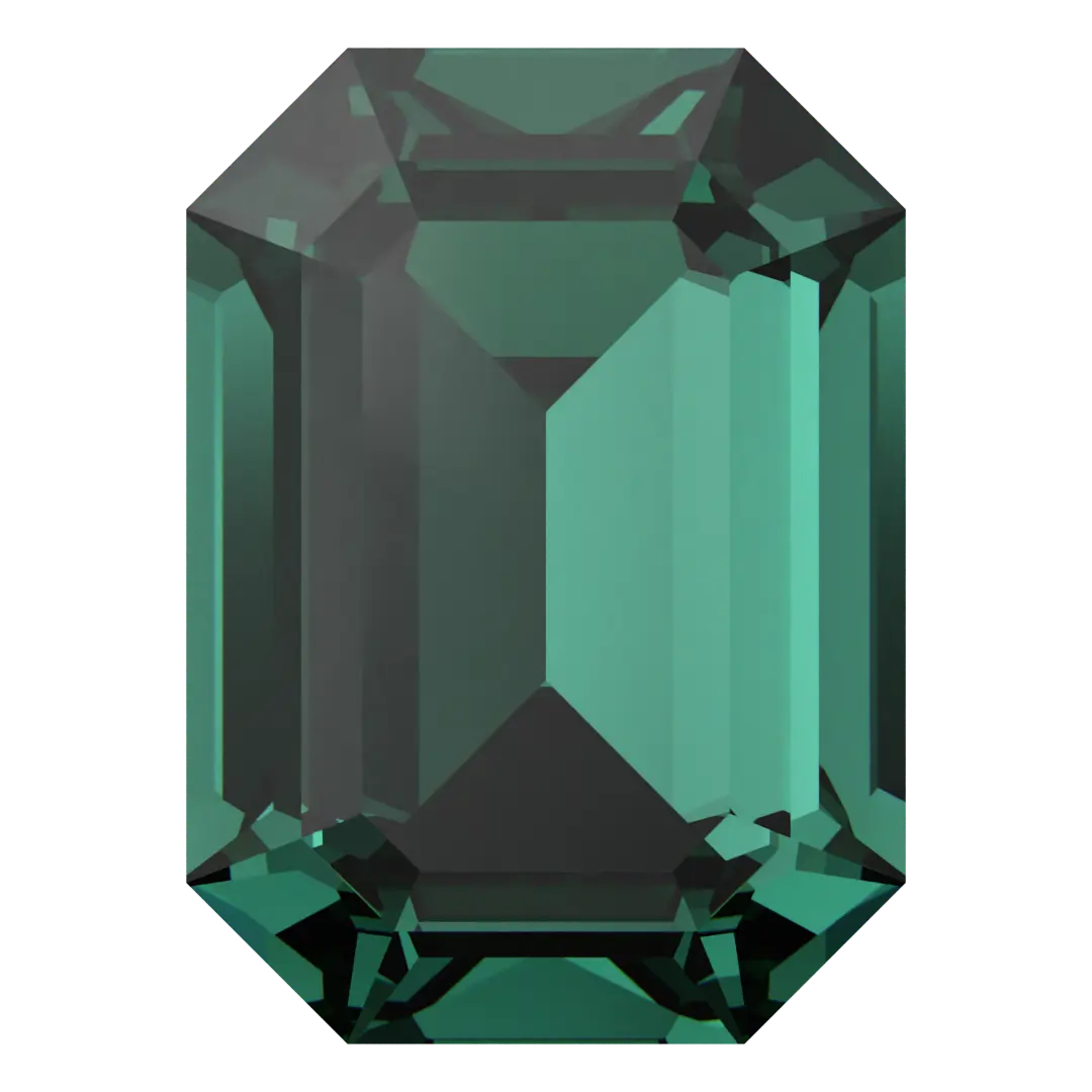 Swarovski Fancy Stones Curved Back Octagon Emerald — Bluestreak Crystals