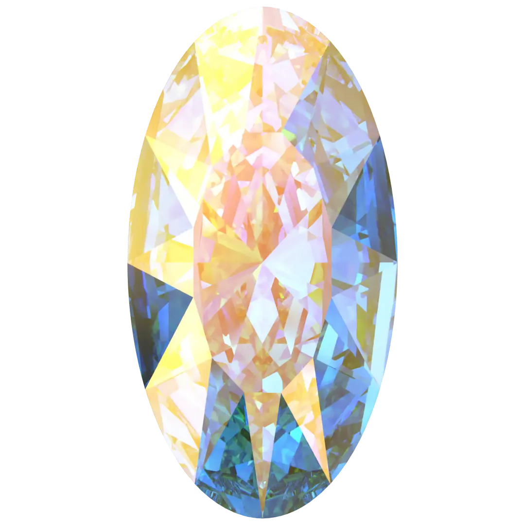 Swarovski Fancy Stones Elongated Oval Crystal AB – Bluestreak Crystals