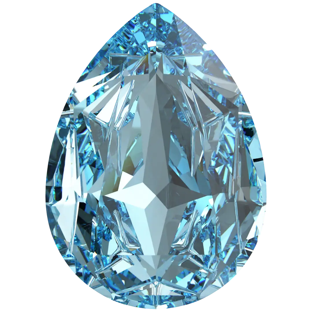 Swarovski Fancy Stones Mirage Pear Aquamarine — Bluestreak Crystals