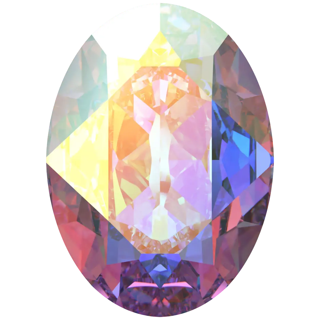 Swarovski Fancy Stones Oval Crystal AB — Bluestreak Crystals