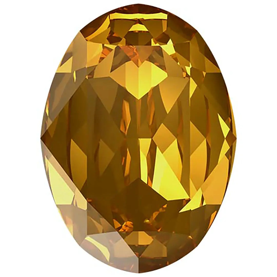 Swarovski Fancy Stones Oval Golden Topaz — Bluestreak Crystals