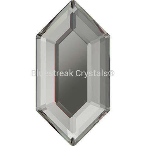 Swarovski Hotfix Crystals Elongated Hexagon Black Diamond